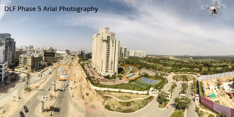 Arial Photography walk though for DLF phase 5
